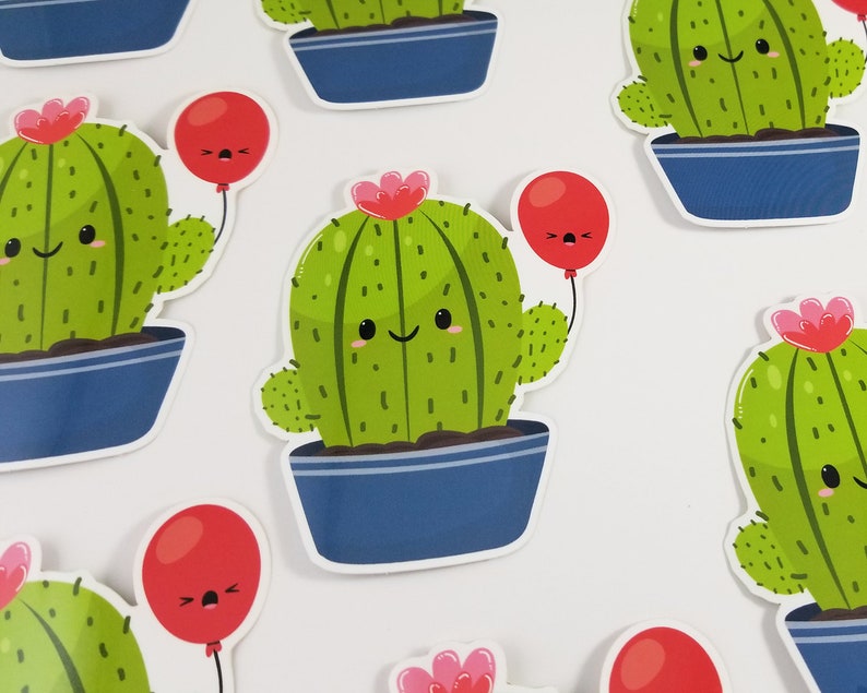 Cactus Vinyl Sticker, Laptop Stickers, Cactus Stickers, Planner ...