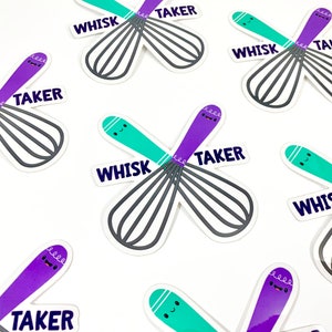 Whisk Taker Vinyl Sticker, Cute Baking Decal, Laptop Whisk Sticker ...