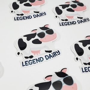 Cow Sticker, Vinyl Stickers, Laptop Decal, Cow Gift, Gift for Him, Cute ...