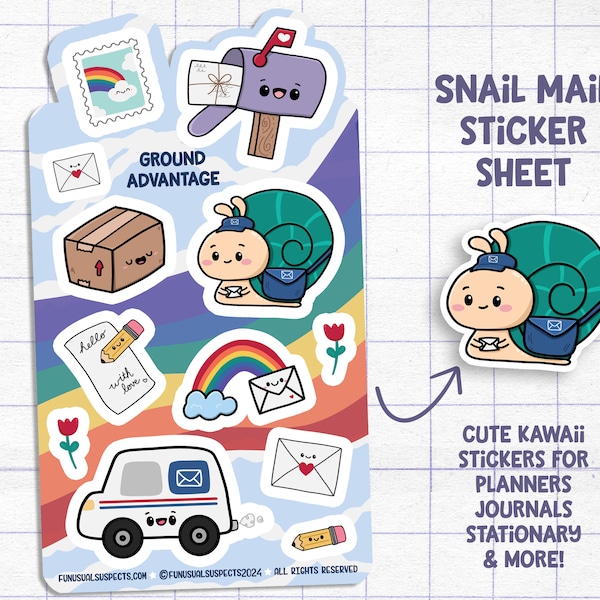 Snail Mail Stickers - Etsy
