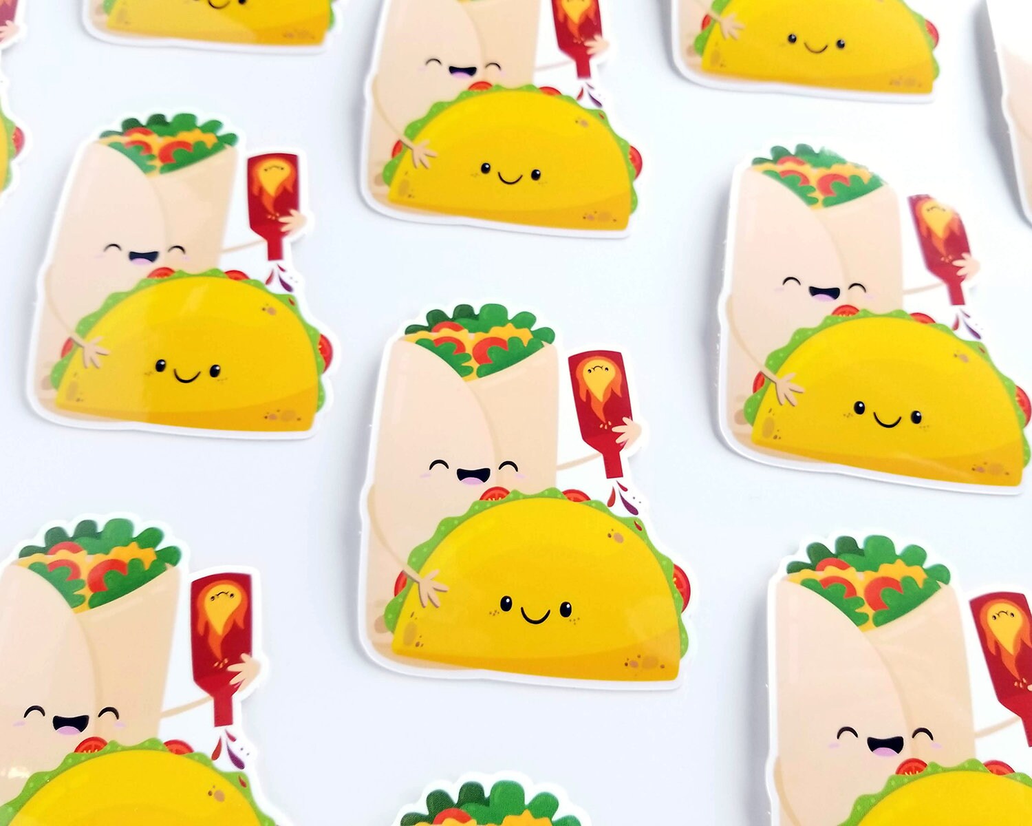 Taco and Burrito Sticker Mexican Food Sticker Vinyl | Etsy