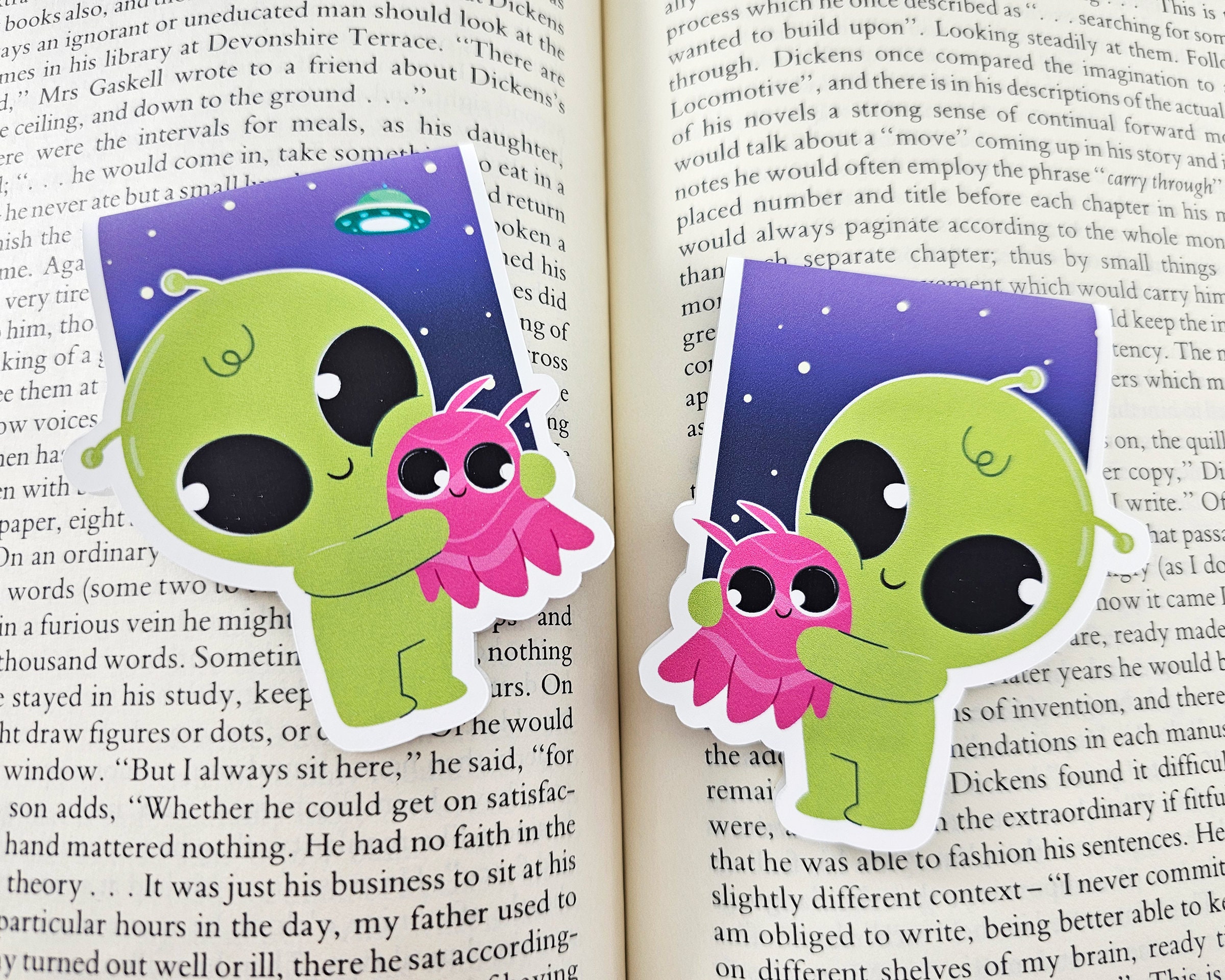 Alien Bookmark, UFO Alien Planner Clip, Cute Space Bookmark, Aliens ...