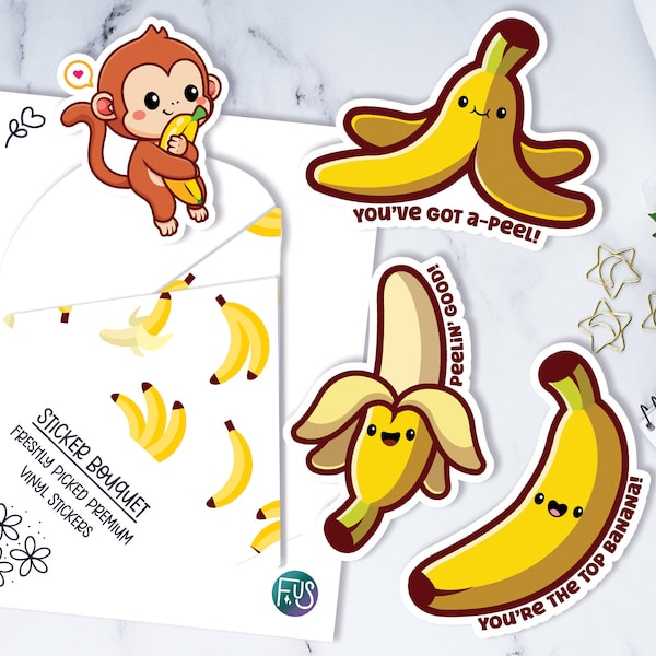 Banana Sticker - Etsy