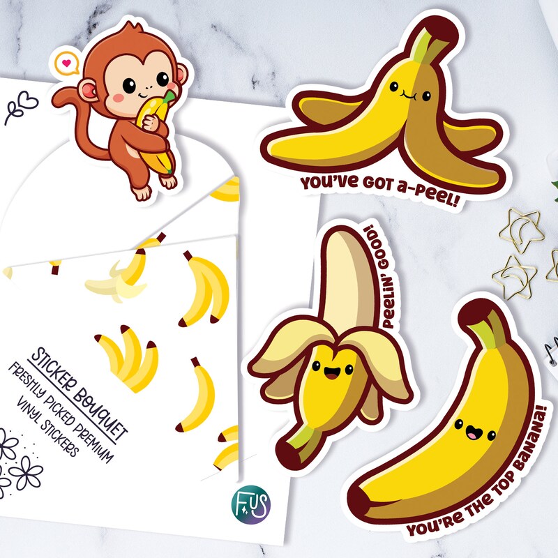 Banana Sticker - Etsy