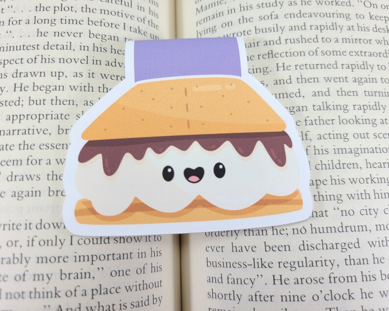 S'more Bookmark, Melted Smores Planner Clip, Cute Food Bookmark, Back ...