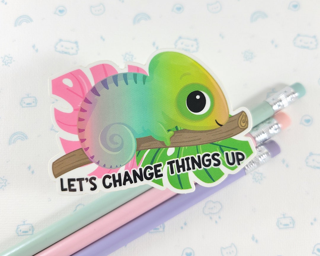 Chameleon Sticker, Vinyl Stickers, Laptop Decal, Chameleon Gift Idea ...