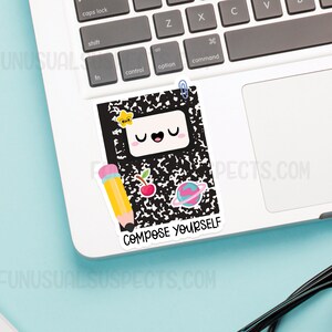 Composition Notebook Vinyl Sticker: Funny Pun Laptop Decal - Etsy
