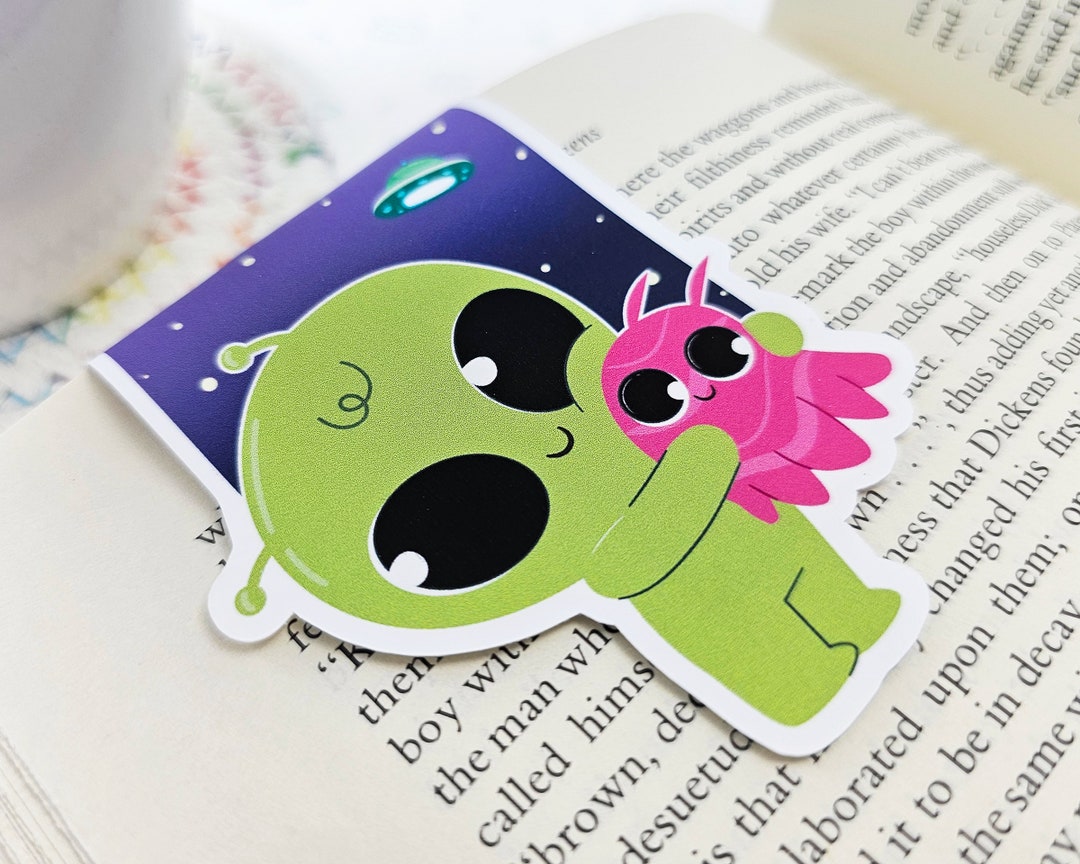 Alien Bookmark, UFO Alien Planner Clip, Cute Space Bookmark, Aliens ...