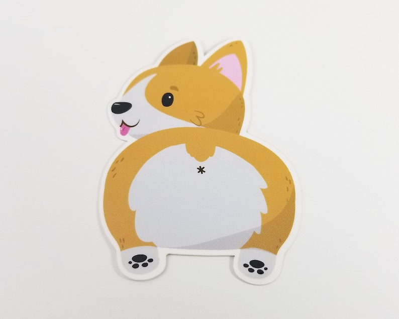 Corgi Butt Sticker Cute Corgi Laptop Sticker Vinyl | Etsy