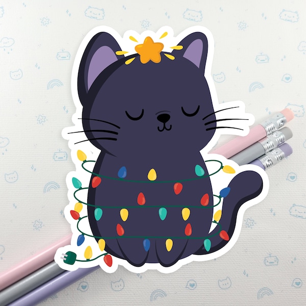 Christmas Lights Sticker - Etsy