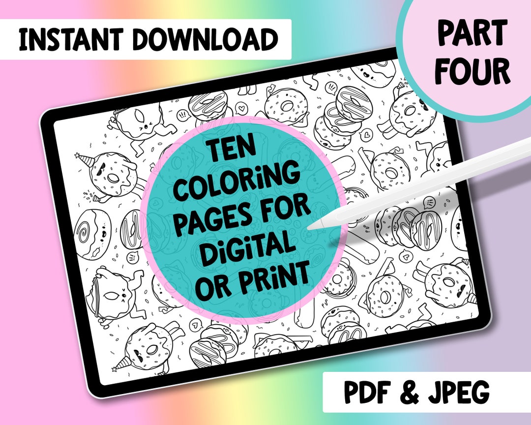 Yippee Kawaii Yay! Part 4, Digital Coloring Book, Printable Coloring ...