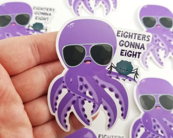 Octopus Vinyl Sticker Cute Octopus Decal Laptop Sticker | Etsy