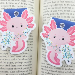 Axolotl Tangled Lights Bookmark, Axolotl Bookmark Magnetic, Cute ...