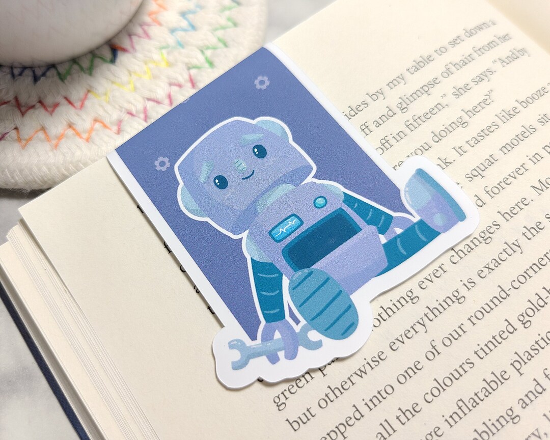 Robot Magnetic Bookmark: Kawaii Planner Clip, Book Lover Gift - Etsy