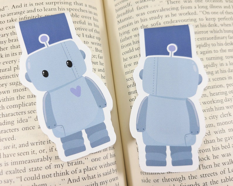 Robot Magnetic Bookmark, Kawaii Robot Planner Clip, Cute Robotic ...