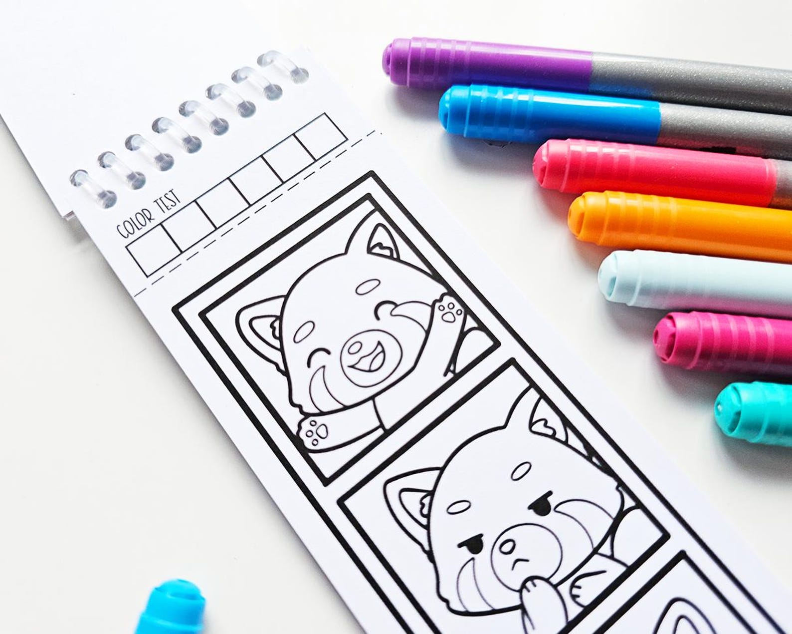 Silly Snapshots Mini Coloring Book, Cute Kawaii Premium Coloring Pages ...