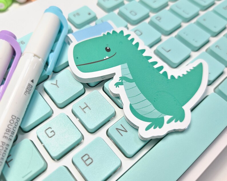 T-rex Magnetic Bookmark: Kawaii Dinosaur Page Marker - Etsy