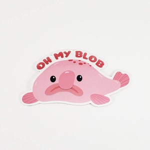 Blobfish Sticker, Vinyl Stickers, Laptop Decal, Blobfish Gift, Gift for ...