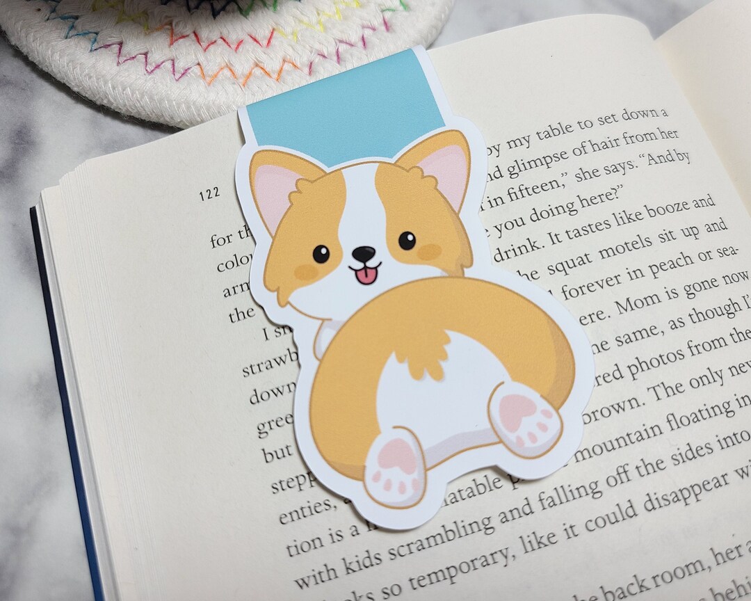 Corgi Magnetic Bookmark, Kawaii Corgi Dog Planner Clip, Cute Dog ...