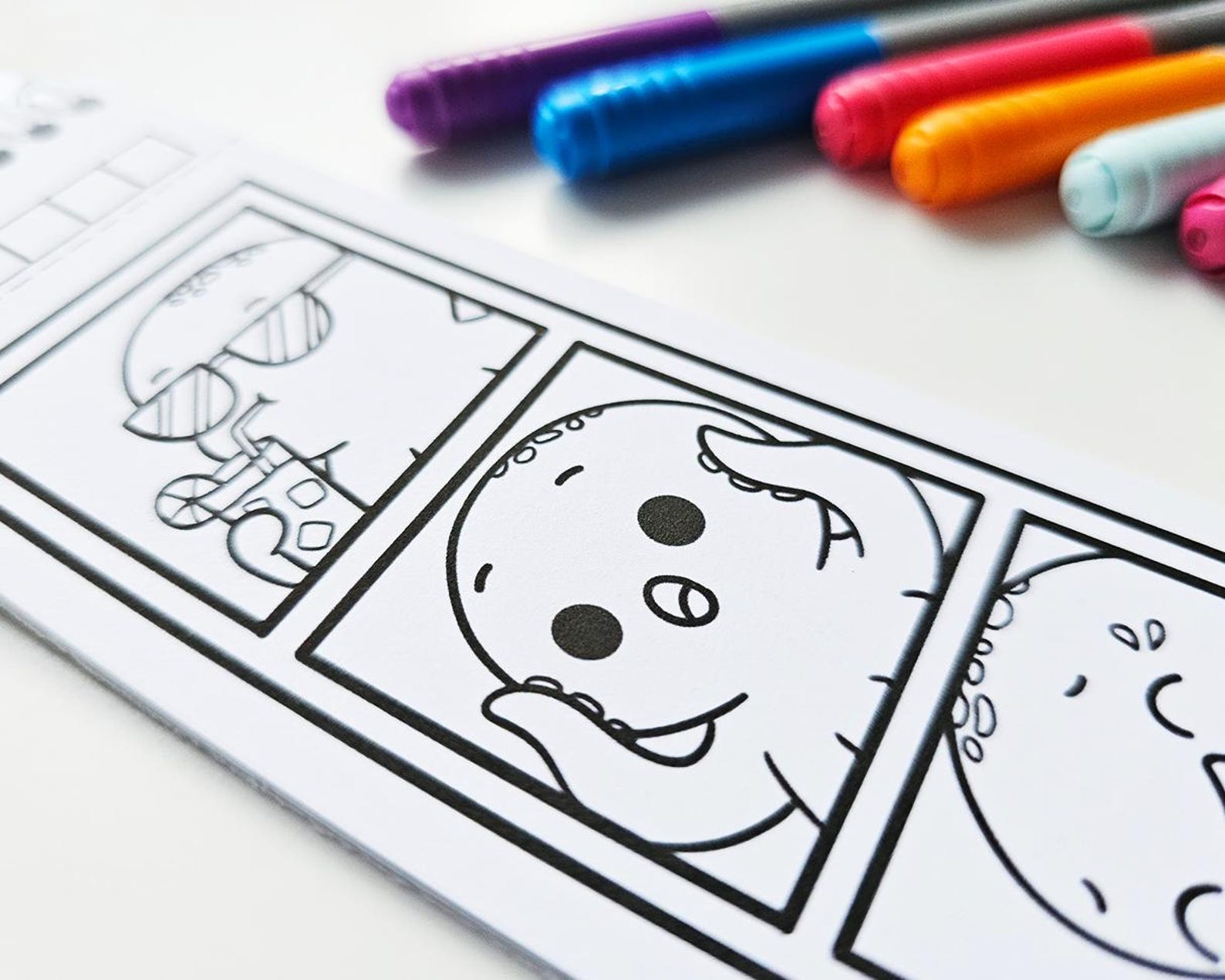 Silly Snapshots Mini Coloring Book, Cute Kawaii Premium Coloring Pages ...