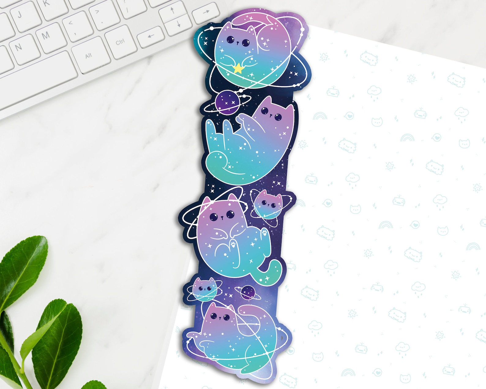 Space Cats Vinyl Sticker: Kawaii Laptop Decal, Water-resistant - Etsy
