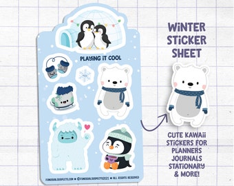 Winter Sayings Planner Stickers Winter Quote Stickers - Etsy
