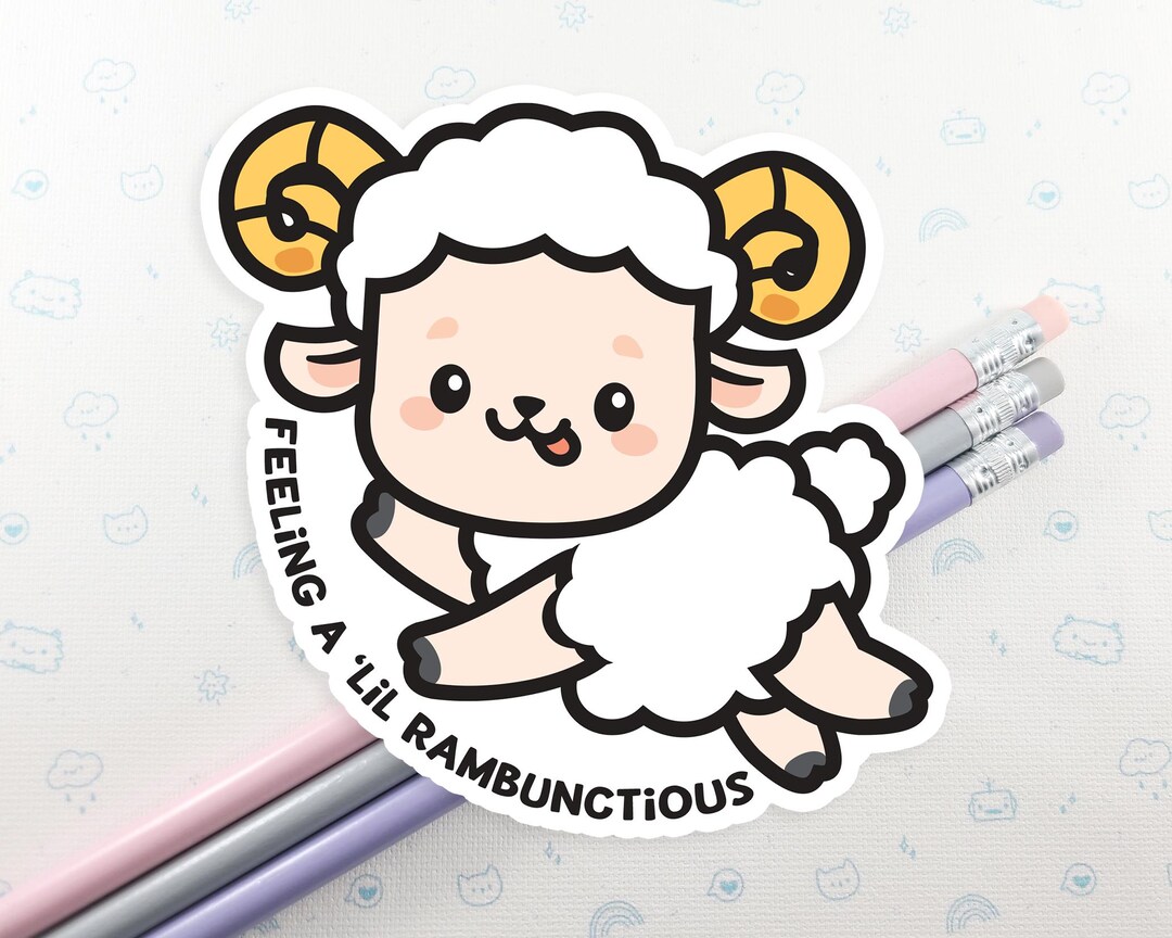 Rambunctious Ram Vinyl Sticker, Ram Laptop Decal, Small Gift Idea - Etsy
