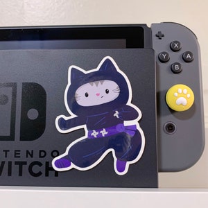 Ninja Cat Sticker, Vinyl Stickers, Laptop Decal, Cat Gift for Her, Cute ...
