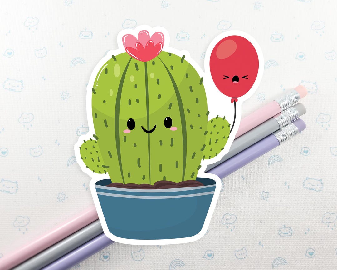 Cactus Vinyl Sticker, Laptop Stickers, Cactus Stickers, Planner ...