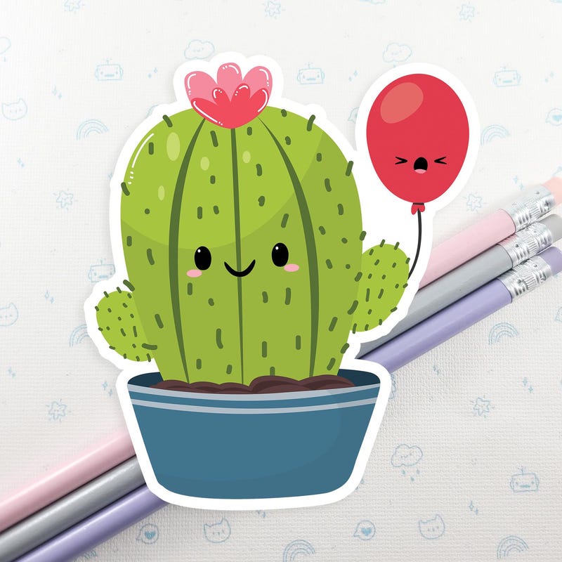 Cactus Stickers - Etsy