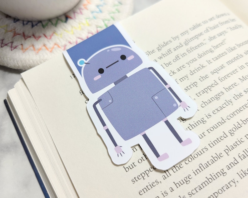 Robot Magnetic Bookmark: Kawaii Planner Clip, Book Lover Gift - Etsy