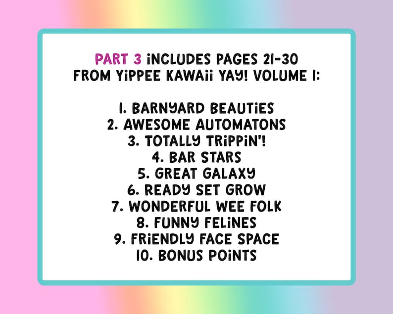 Yippee Kawaii Yay Part 3 Digital Coloring Book Printable - Etsy