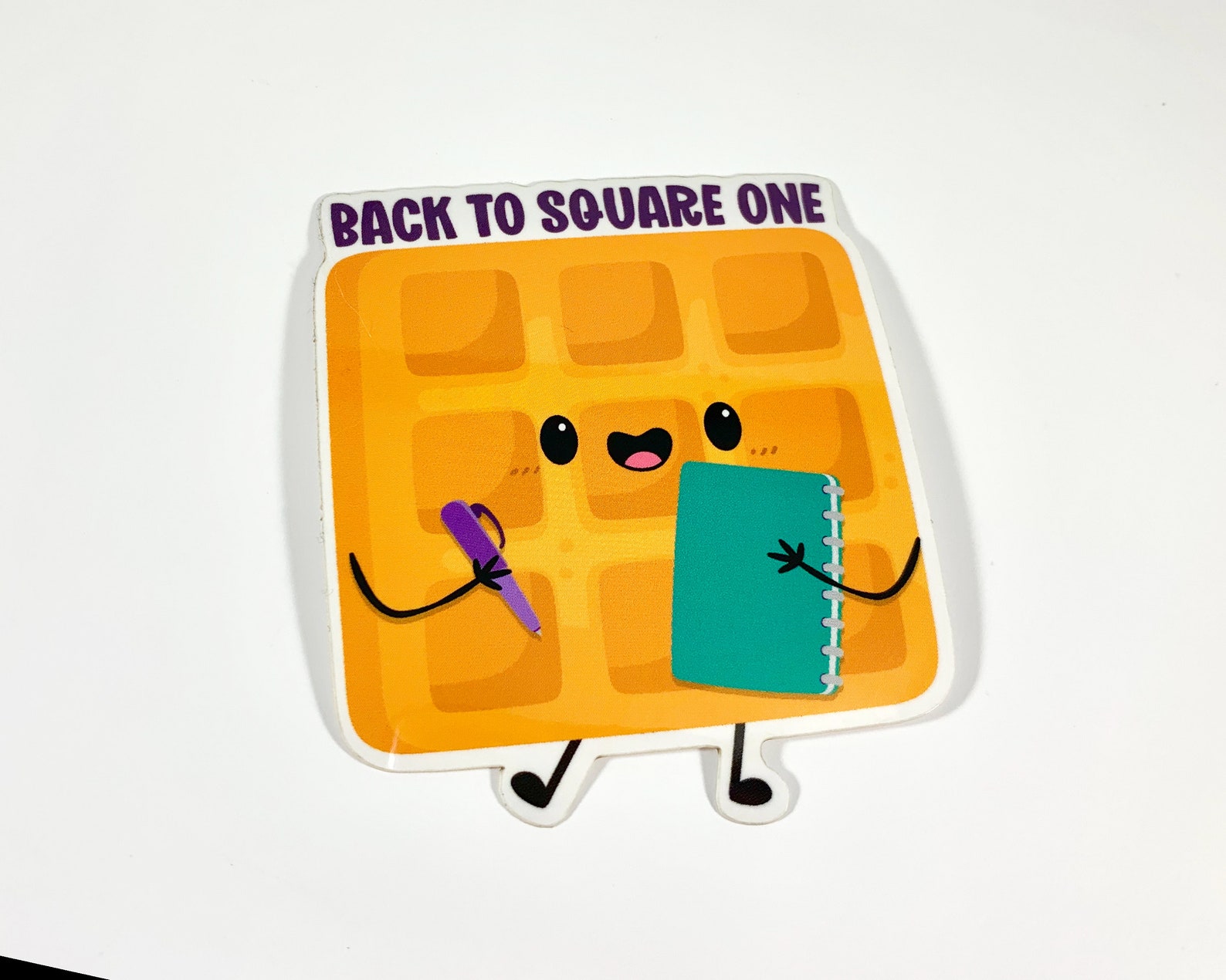 Square Waffle Sticker S0144 Cute Waffle Decal Laptop - Etsy