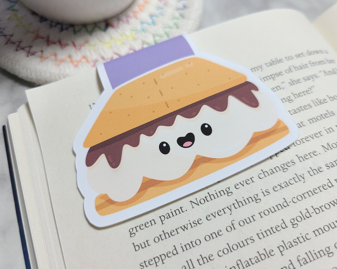 S'more Bookmark, Melted Smores Planner Clip, Cute Food Bookmark, Back ...