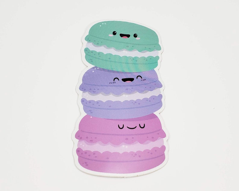 Macaron Sticker Vinyl Stickers Laptop Decal Cookie Gift | Etsy