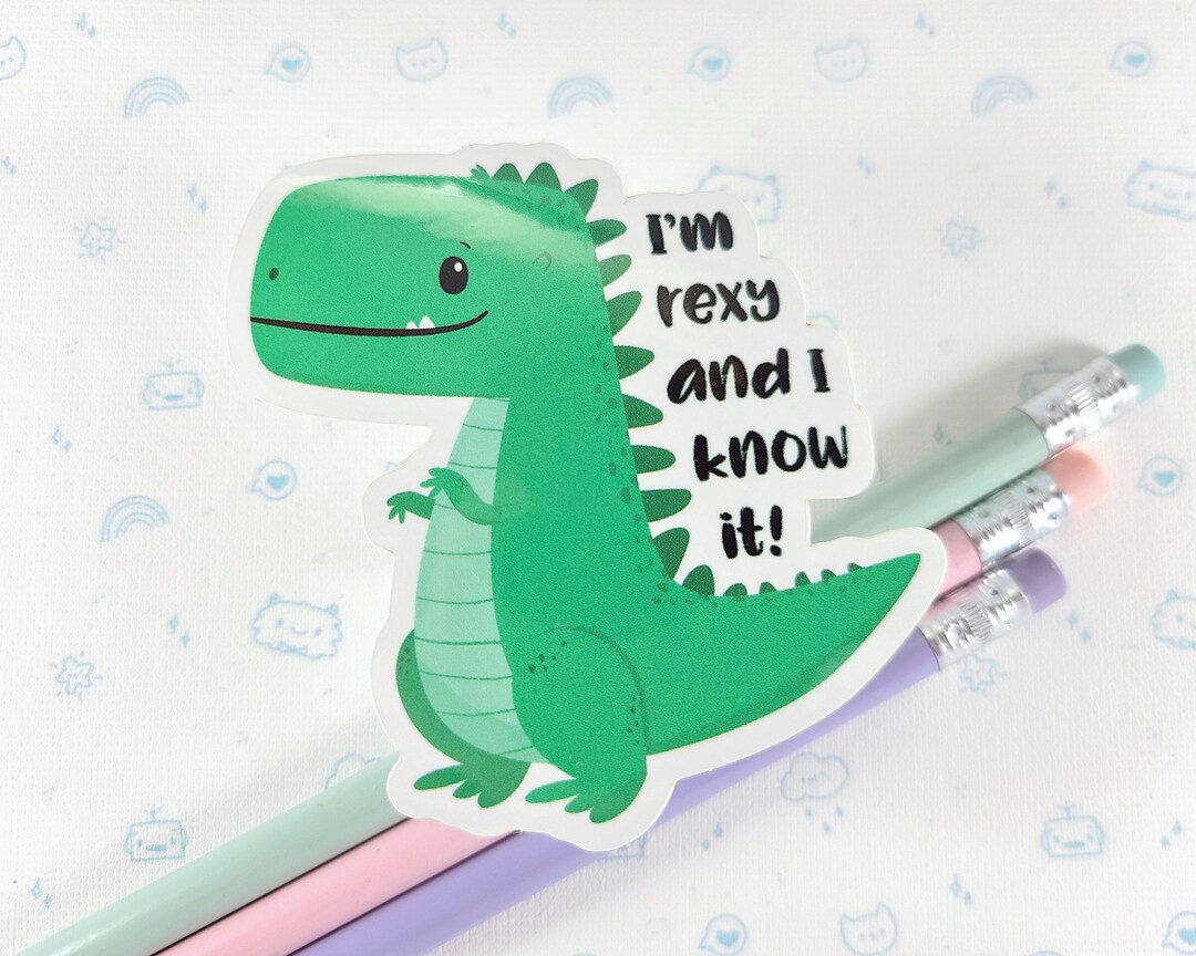 T-rex Sticker, Vinyl Stickers, Laptop Decal, T-rex Gift, Gift for Him ...