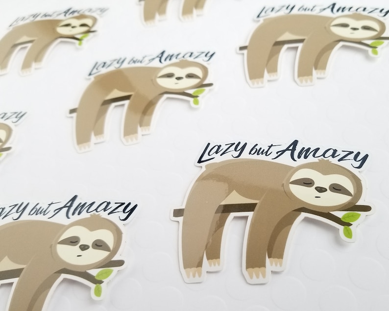 Sloth Sticker Vinyl Stickers Laptop Decal Sloth Gift Gift | Etsy
