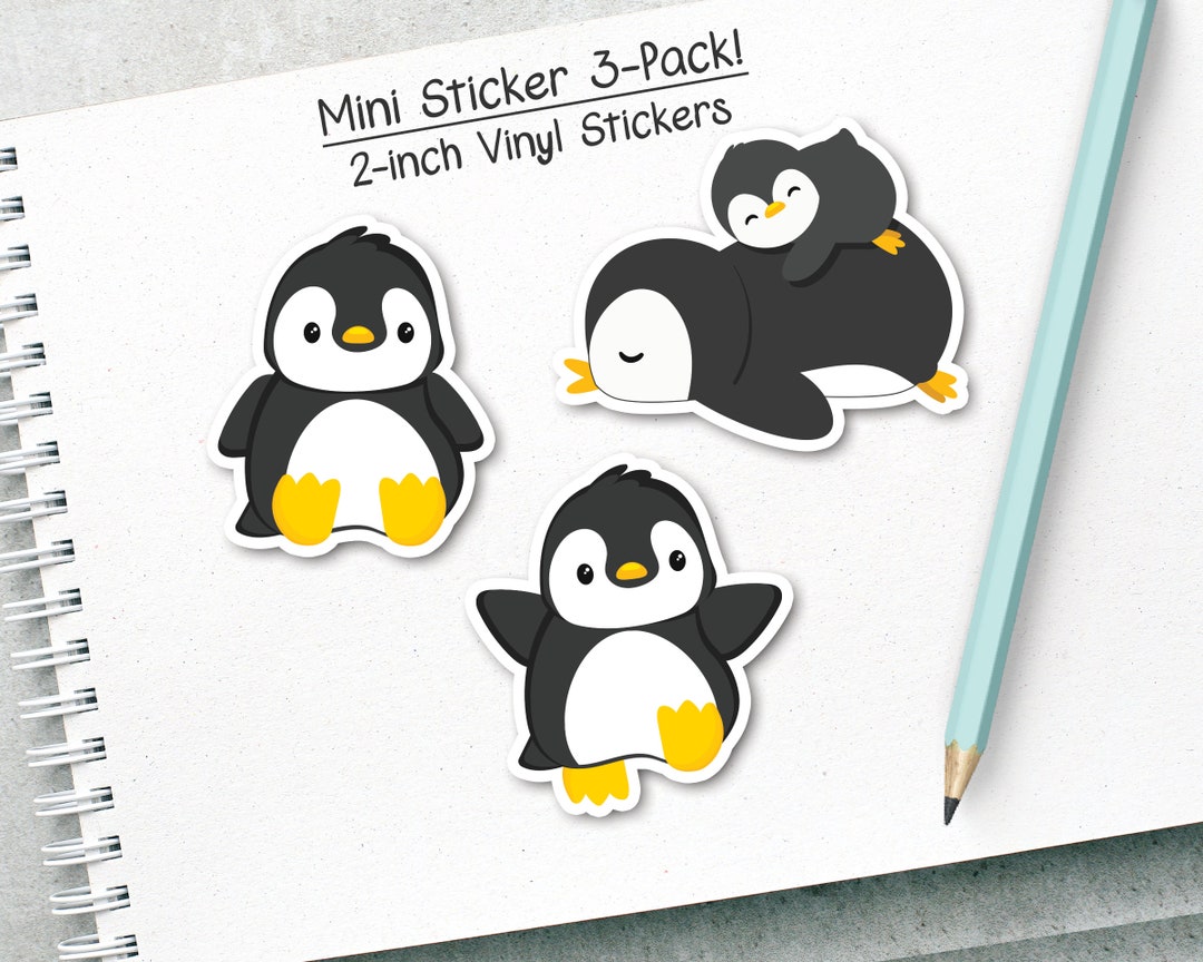 Penguin Mini Vinyl Stickers, Waterproof Stickers, Cute Laptop Decals ...