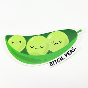 Sassy Peas Sticker, Vinyl Stickers, Laptop Decal, Vegetable Gift, Gift ...
