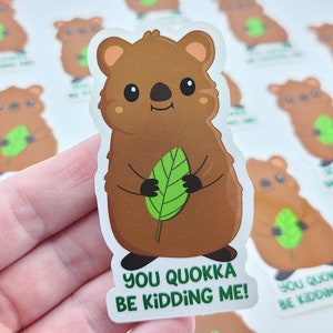 Quokka Sticker, Vinyl Stickers, Laptop Decal, Quokka Gift for Her, Cute ...