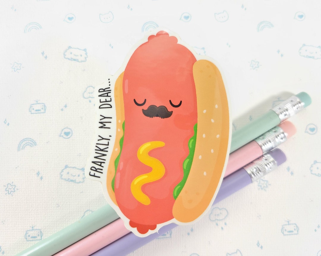 Hot Dog Vinyl Sticker Fast Food Decal Laptop Weiner Sticker - Etsy