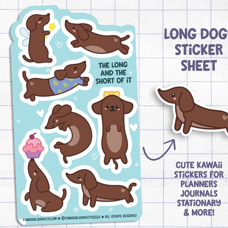 Weiner Dog Stickers - Etsy