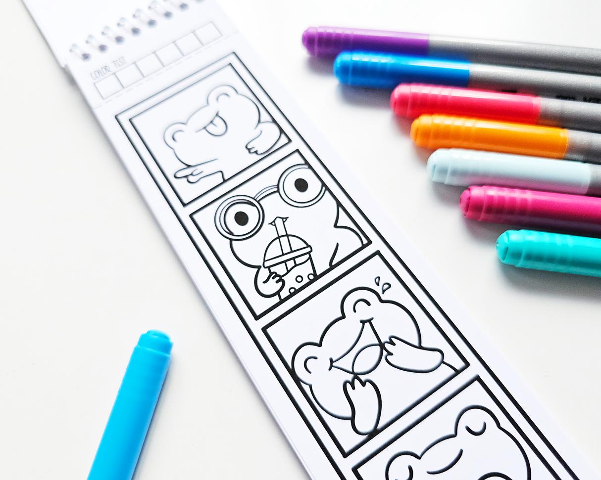 Silly Snapshots Mini Coloring Book, Cute Kawaii Premium Coloring Pages ...