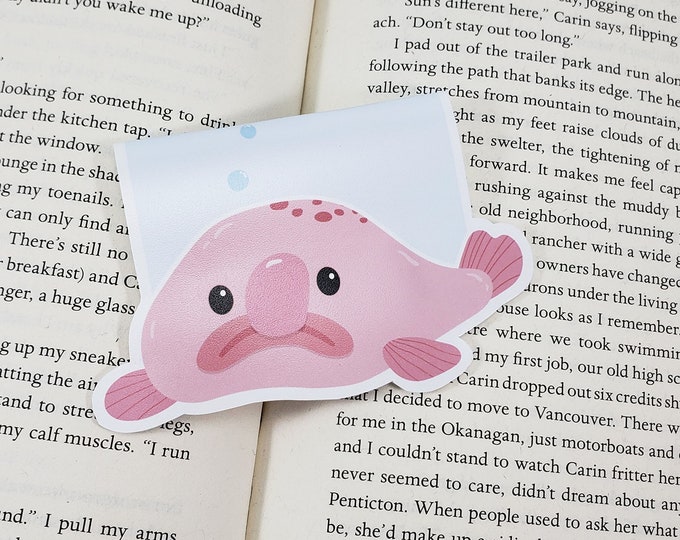 Blobfish Magnetic Bookmark, Pink Fish Planner Clip, Blobfish Bookmarks ...