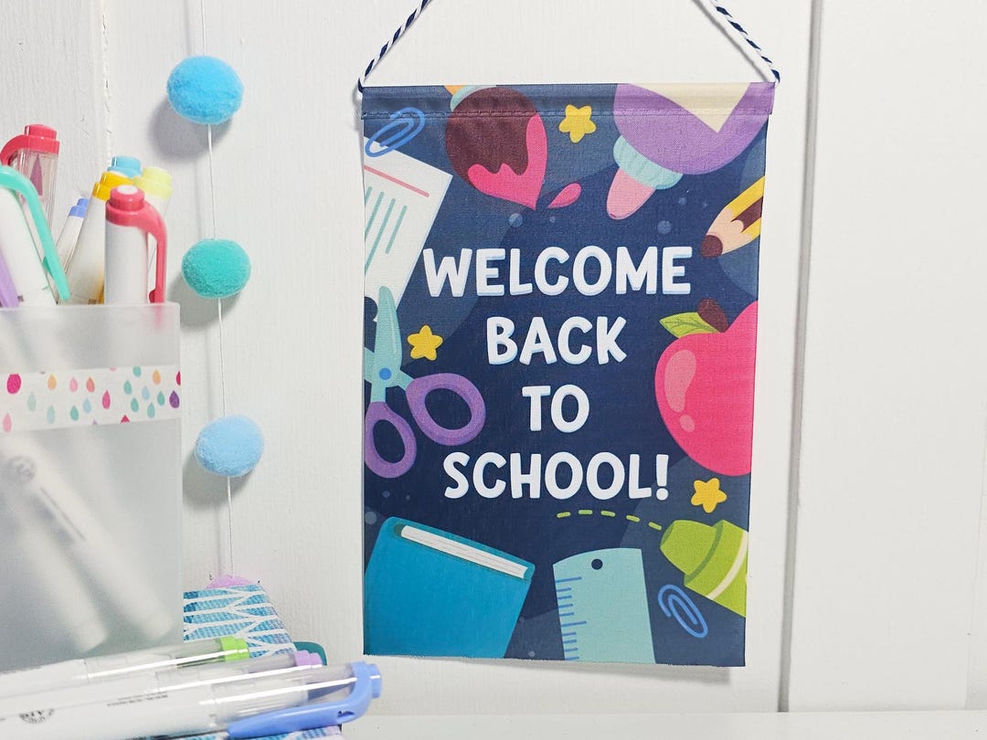 Back to School Mini Banner, Welcome Class Wall Hanging, Classroom Decor ...