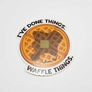 Waffle Sticker, Waffle Decal, Laptop Sticker, Breakfast Sticker, Waffle ...