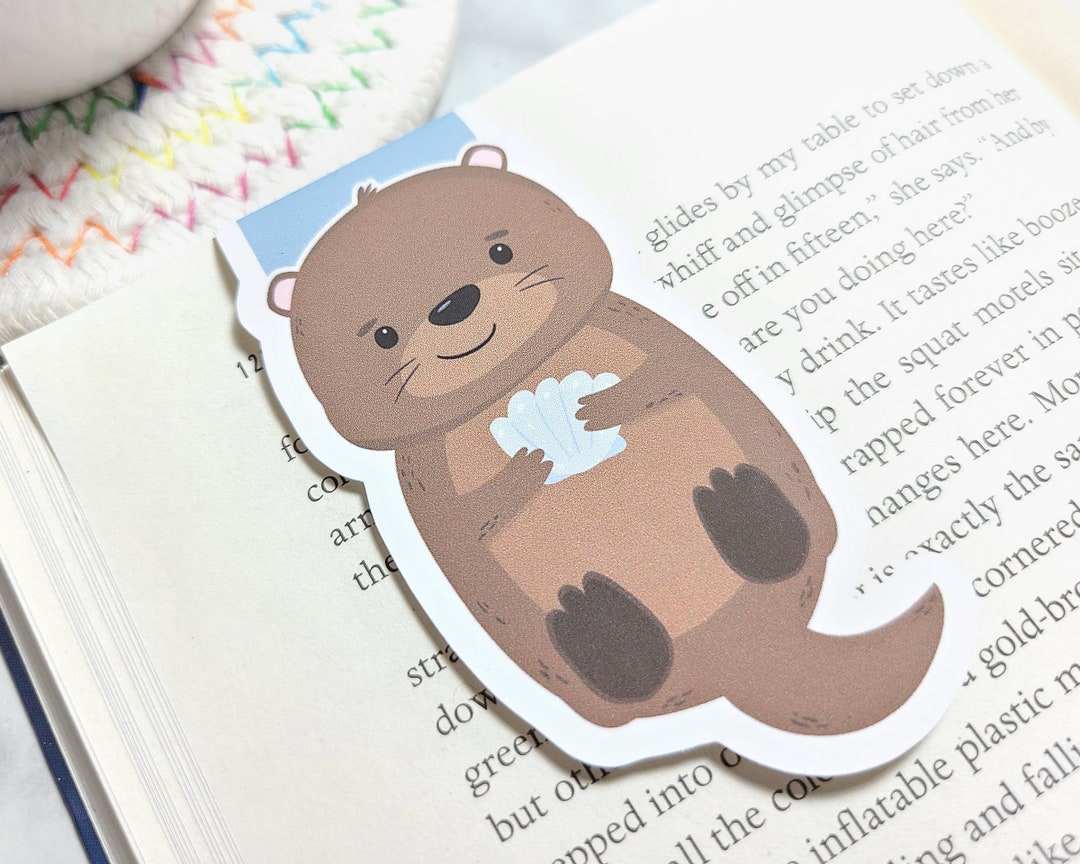 Otter Magnetic Bookmark, Kawaii Otter Planner Clip, Cute Otter Planner ...