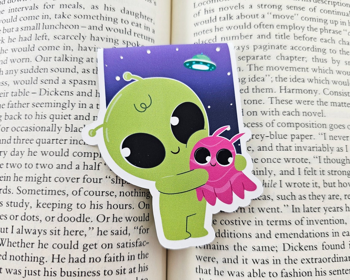 Alien Bookmark, UFO Alien Planner Clip, Cute Space Bookmark, Aliens ...