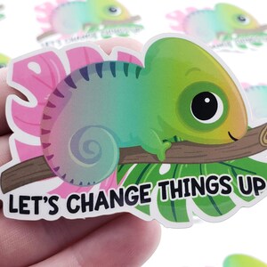 Chameleon Sticker, Vinyl Stickers, Laptop Decal, Chameleon Gift Idea ...