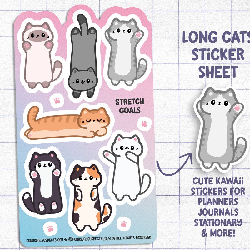 Black Cat Sticker Planner - Etsy